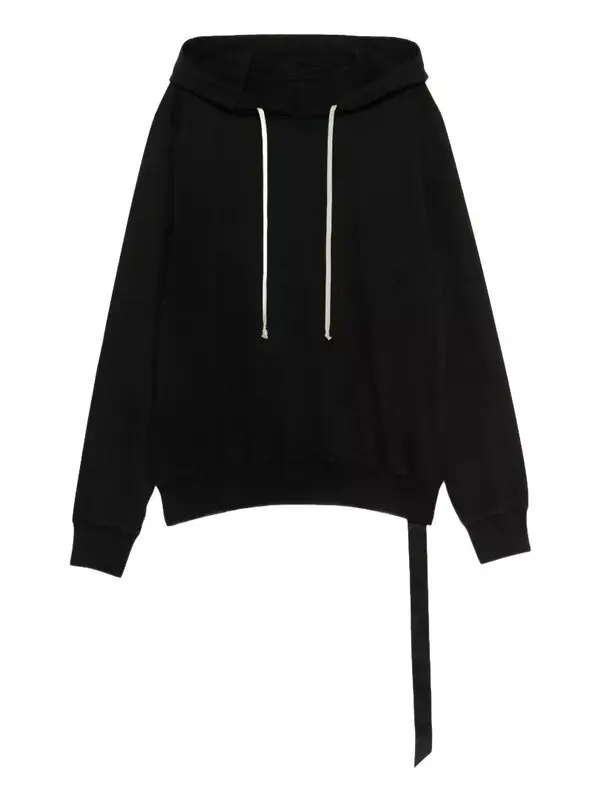 Rick Owens Cotton Drawstring Hoodie - Black