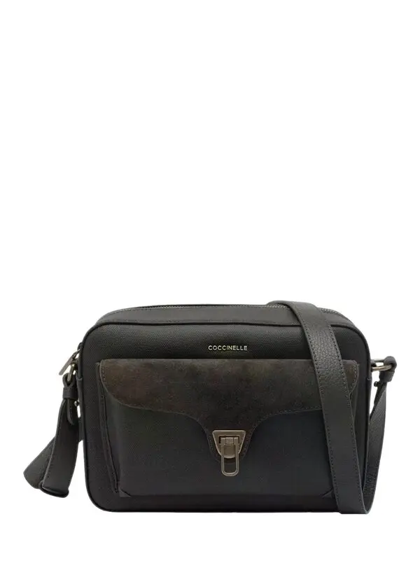 COCCINELLE Suede-panelled Shoulder Bag - Brown