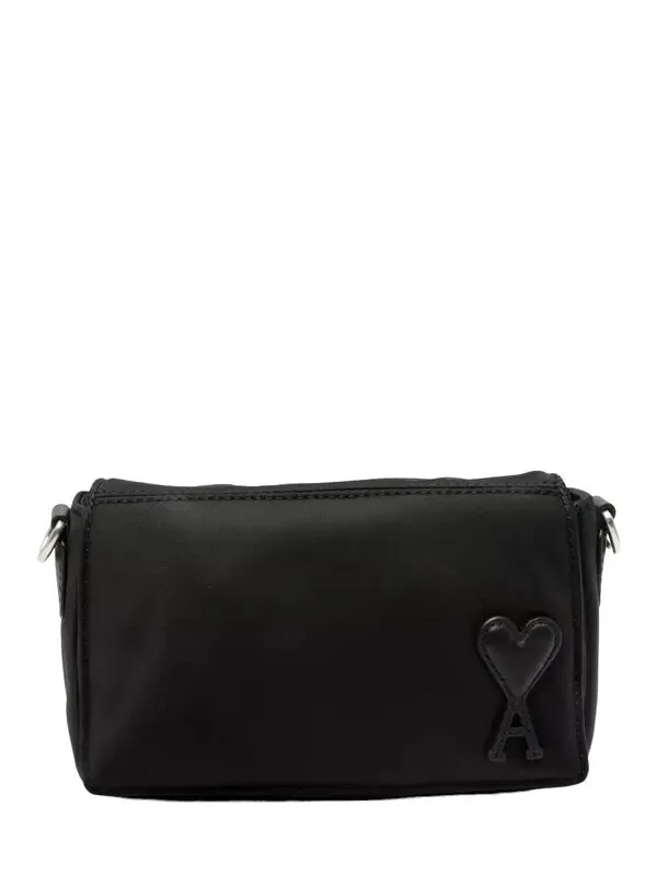 AMI Paris Logo-patch Shoulder Bag - Black