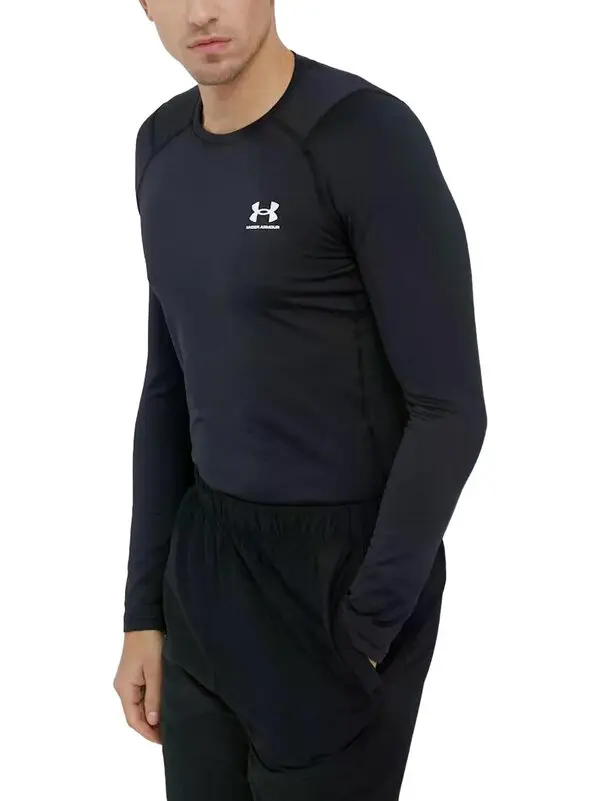 Under Armour Coldgear Logo-printed Long-sleeved Compression T-shirt - Black