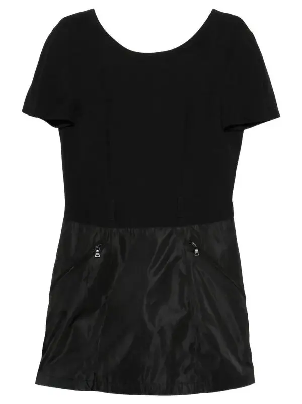 Prada 2000s Zip-fastening Mini Dress - Black