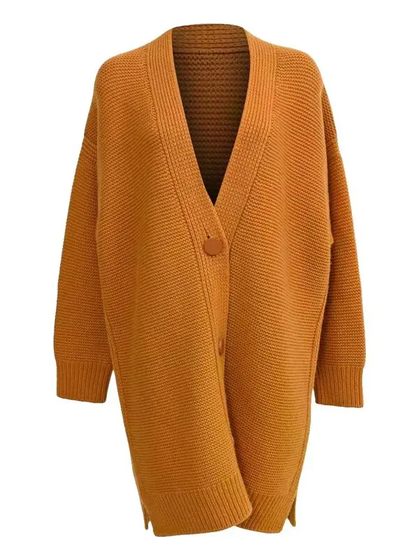 Hermès Knitted Buttoned Cardigan - Orange