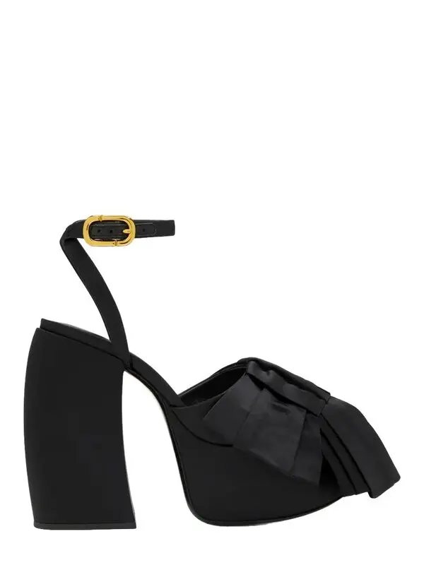 Marc Jacobs Bow Platform Heel Pumps - Black