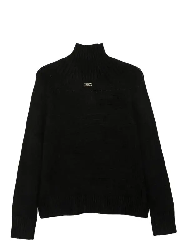 Michael Kors High-neck Raglan-sleeve Sweater - Black