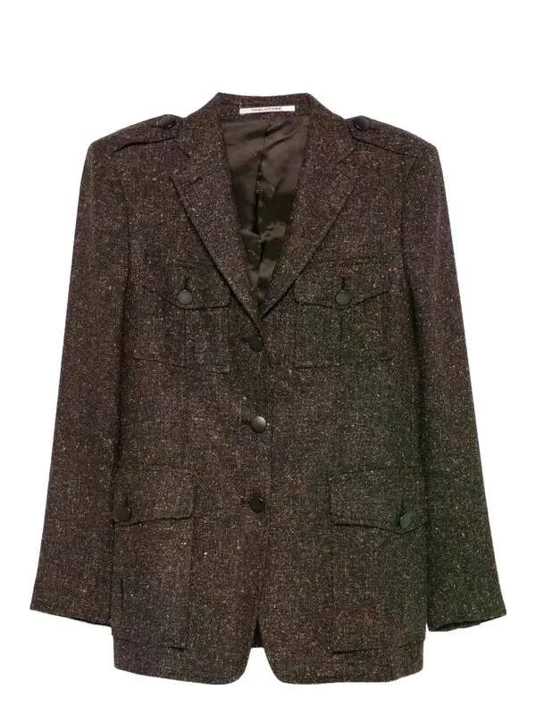Tagliatore Button-fastening Epaulette Jacket - Brown