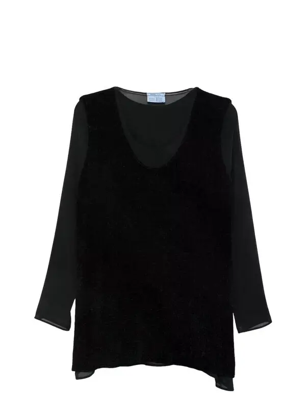 Prada 1990s Layered-design Top - Black