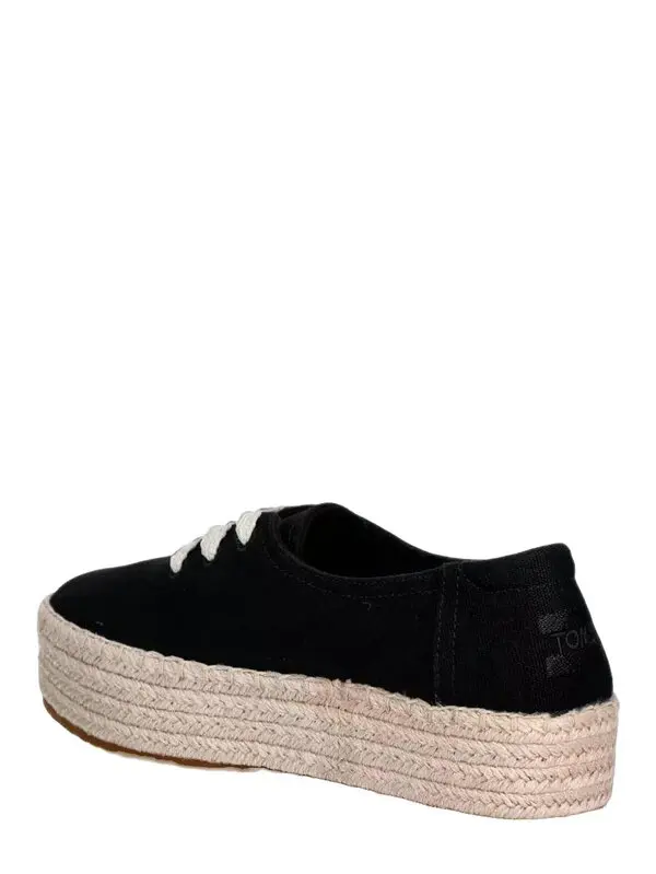 Toms Valencia Braided Platform Espadrilles - Black
