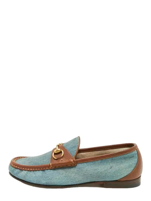 Gucci Gg Jordaan Horsebit Loafers - Blue