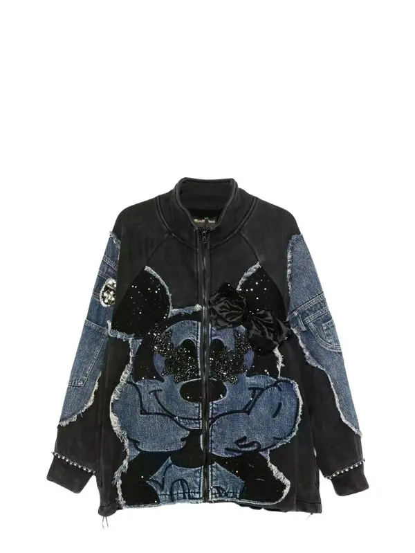 MINIME Oversized Sequin-embellished Patchwork Jacket - Black