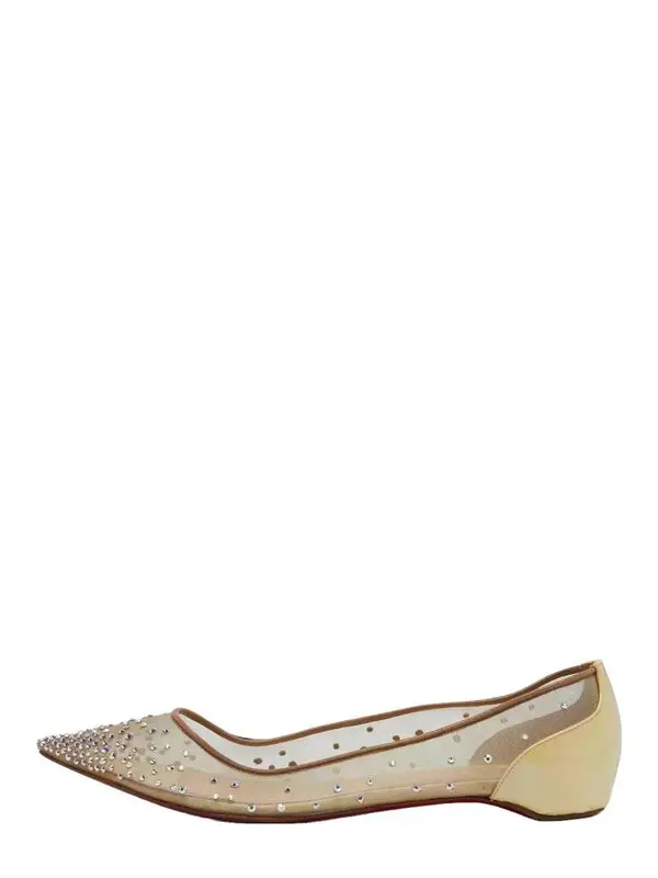 CHRISTIAN LOUBOUTIN Follies Strass Ballet Flats - Neutrals
