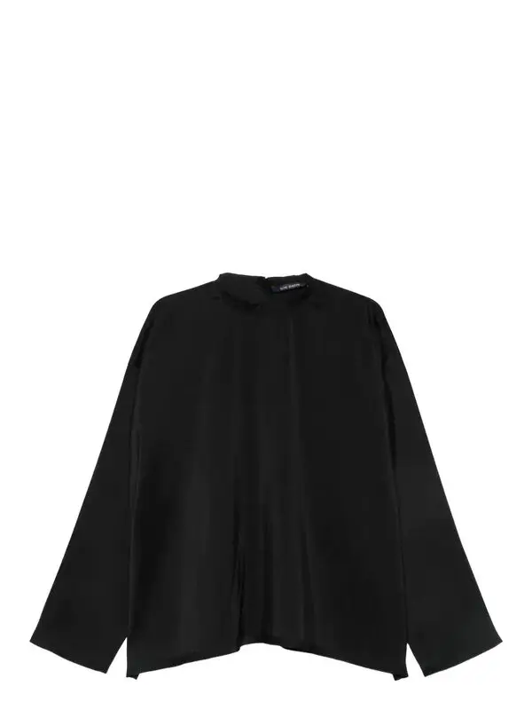 Sofie D'hoore Satin-finish Long-sleeve Blouse - Black