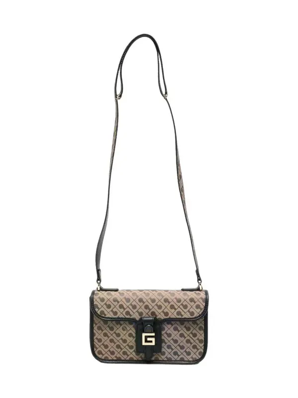 GHERARDINI Monogram-print Logo-buckle Shoulder Bag - Neutrals
