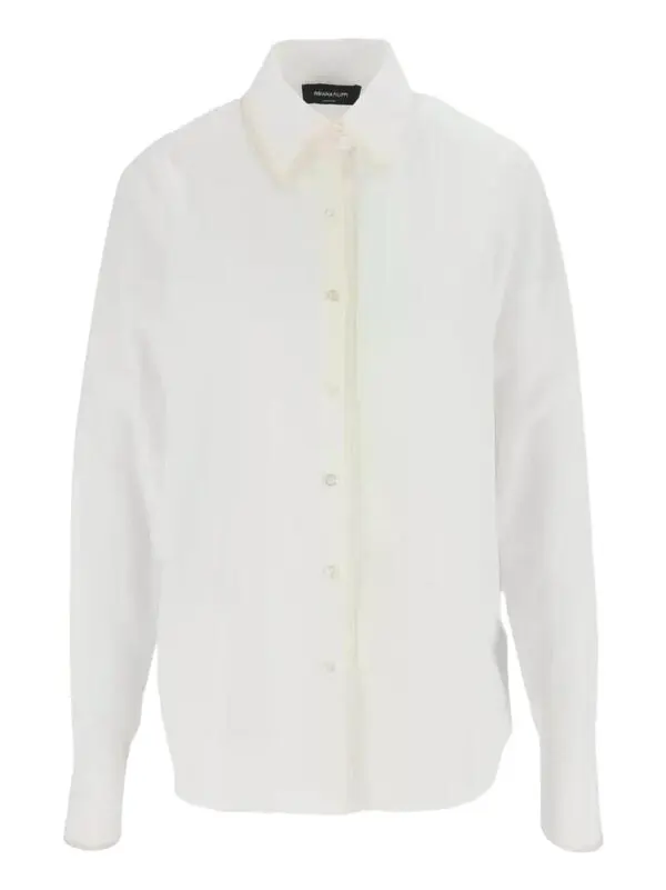 Fabiana Filippi Tulle-trim Poplin Shirt - White