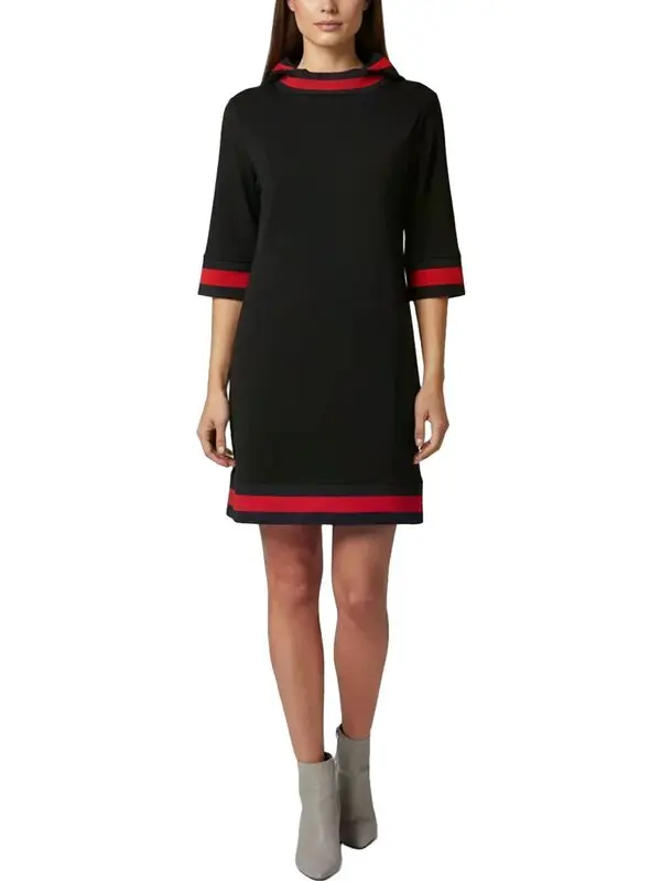 Gucci Web-stripe Hoodie Mini Dress - Black