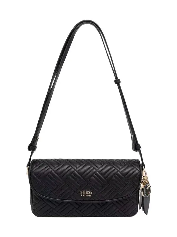 Guess Quilted Shoulder Bag - Black