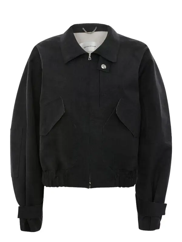 Victoria Beckham Zip-up Bomber Jacket - Grey