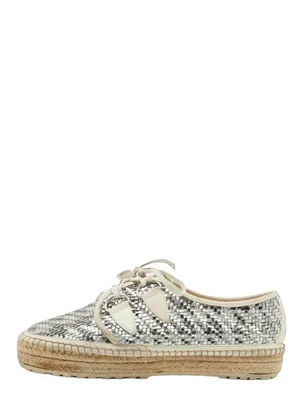 Dior Espadrille Lace-up Sneakers - Silver