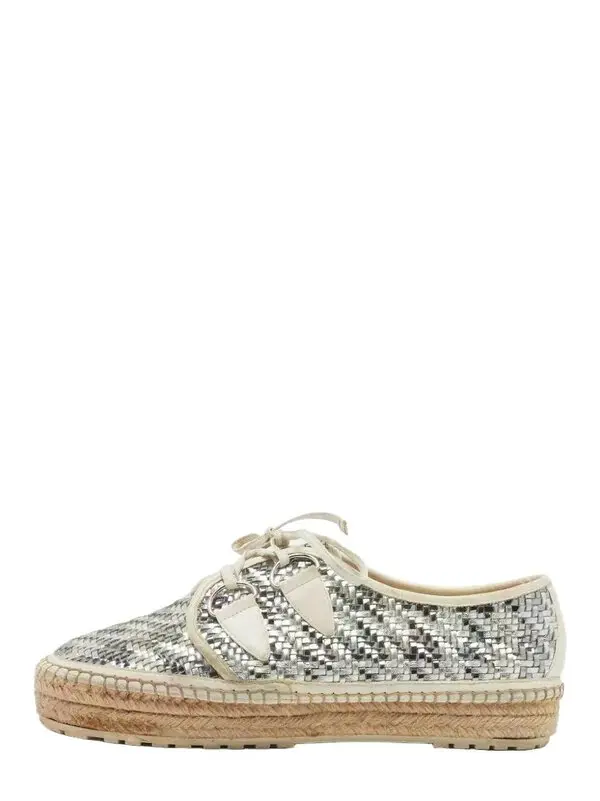 Dior Espadrille Lace-up Sneakers - Silver