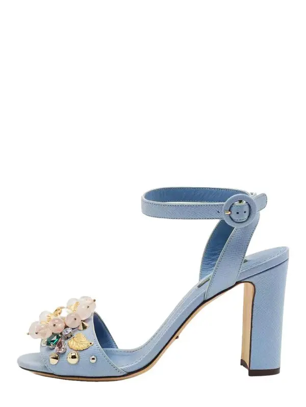Dolce & Gabbana Embellished Ankle-strap Sandals - Blue