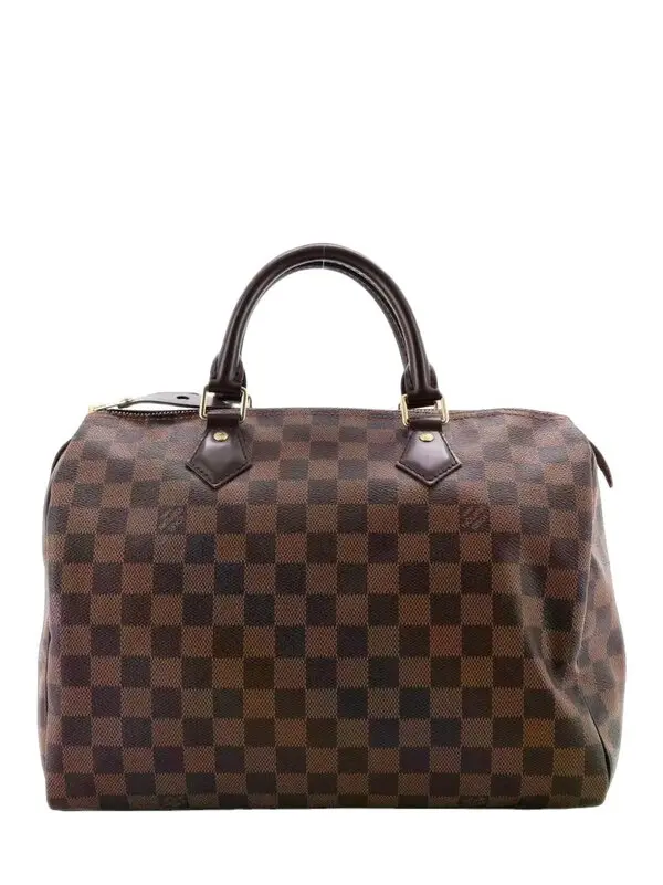 LOUIS VUITTON Damier Speedy 30 Satchel - Brown