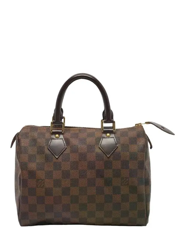 LOUIS VUITTON Speedy Damier Ebene Tote Bag - Brown