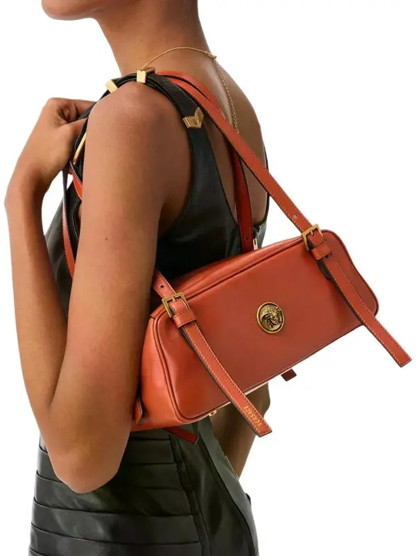 Versace Emblème Nappa Bowling Bag - Orange
