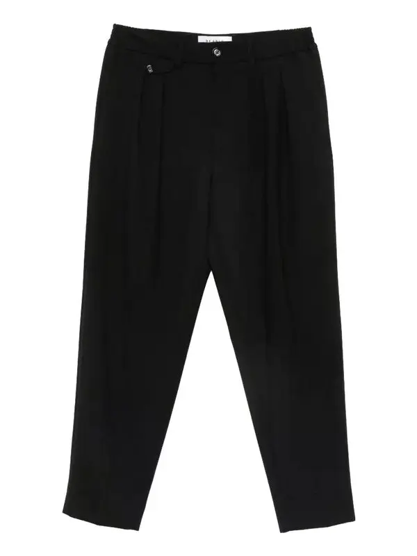 BE ABLE Pleated Wool Trousers - Black