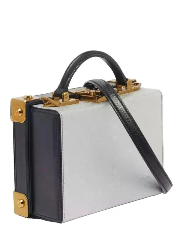 Mcm Berlin Visetos Box Bag - Silver