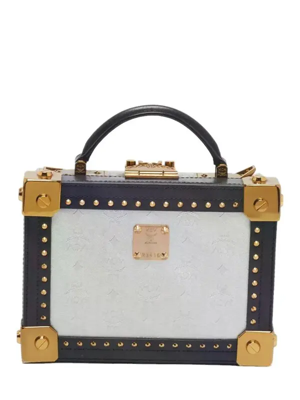Mcm Berlin Visetos Box Bag - Silver