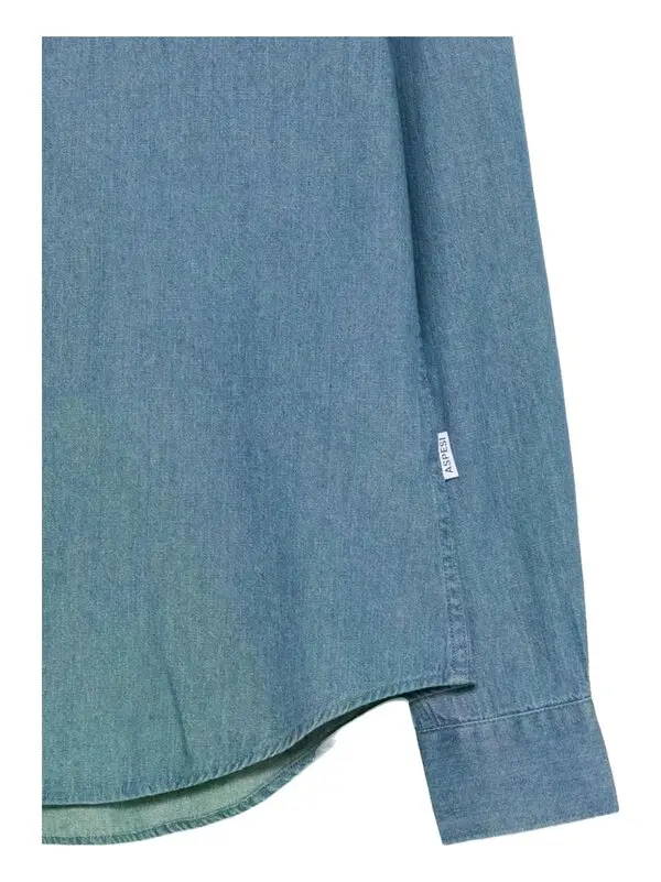 Aspesi Button-down Denim Shirt - Blue