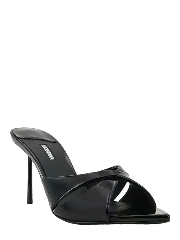 LE SILLA Shirley Crossover Patent-finish Sandals - Black