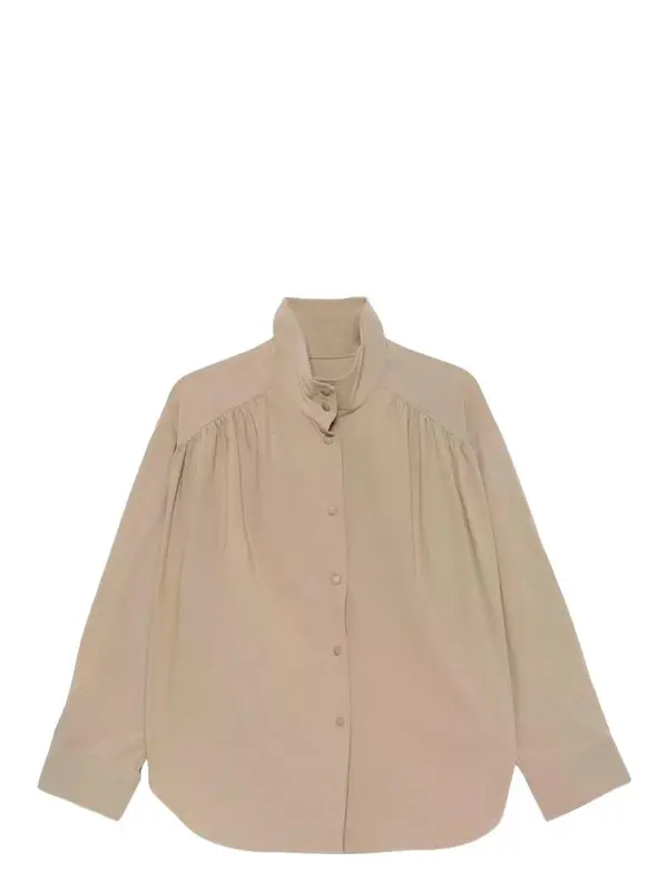 Source Unknown Ruched Shirt - Neutrals