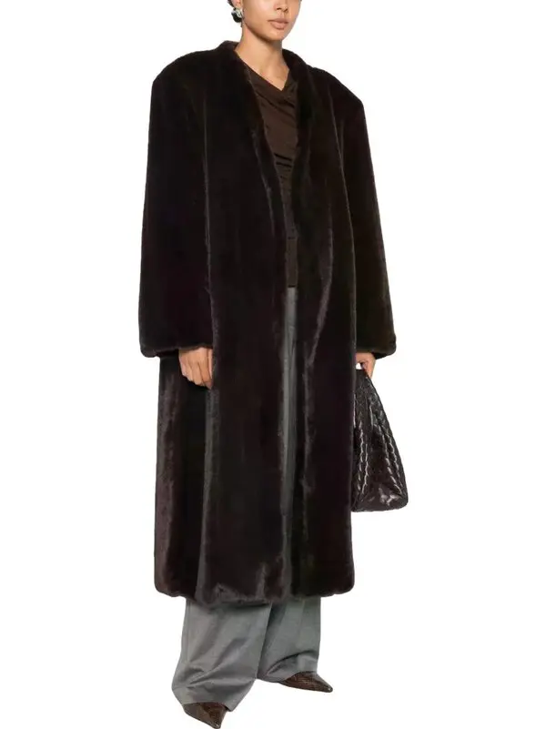 Source Unknown Dhanila Faux-fur Coat - Brown