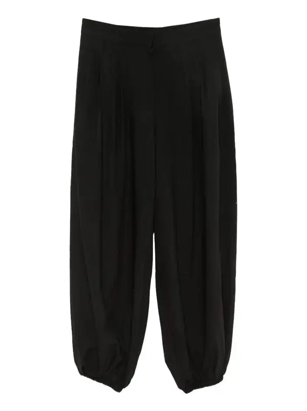 Source Unknown Ruched Straight-leg Trousers - Black