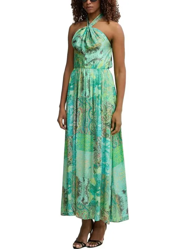 Liu Jo Paisley-print Halterneck Maxi Dress - Green