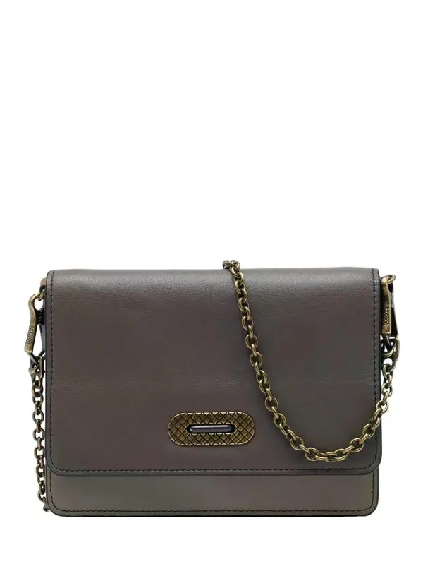 Bottega Veneta Bicolor Nappa Wallet On Chain Crossbody Bag - Brown