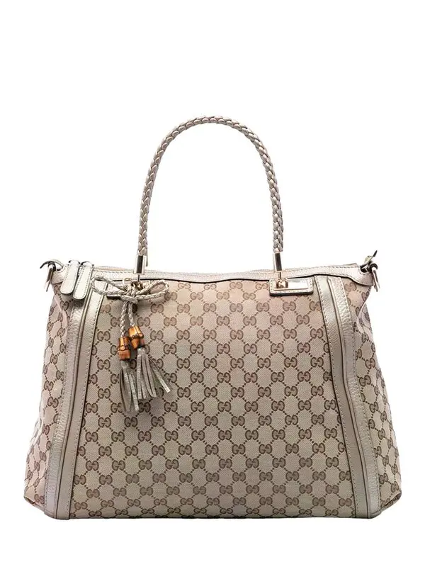 Gucci Gg Canvas Bella Convertible Tote Satchel - Neutrals