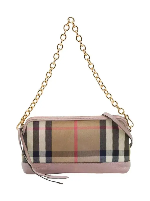 Burberry House Check Canvas Derby Abingdon Convertible Satchel - Brown