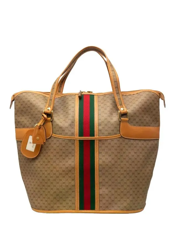 Gucci 20th Century Micro Gg Supreme Web Tote Bag - Brown