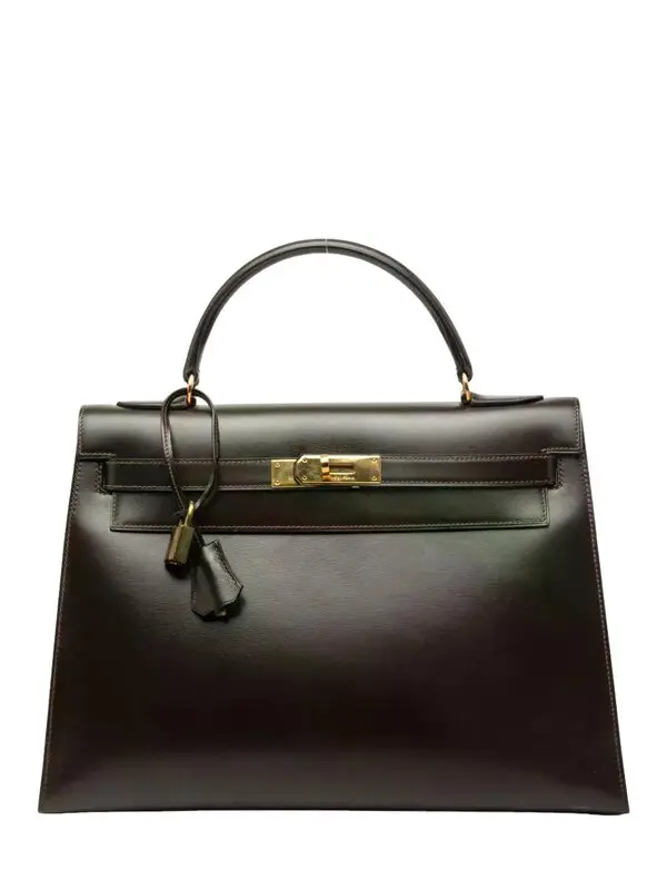 Hermès 1979 Box Calf Kelly Ii Sellier 32 Satchel - Brown