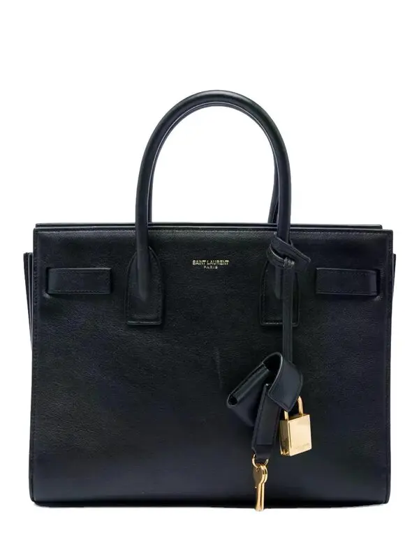 Saint Laurent Baby Leather Sac De Jour Satchel - Black