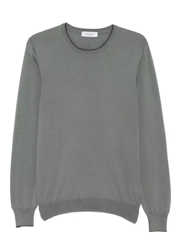 GRAN SASSO Elbow-patch Sweater - Grey