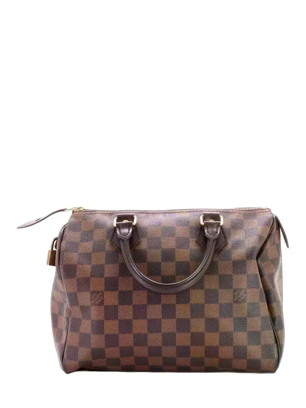 LOUIS VUITTON Speedy Damier Satchel - Brown
