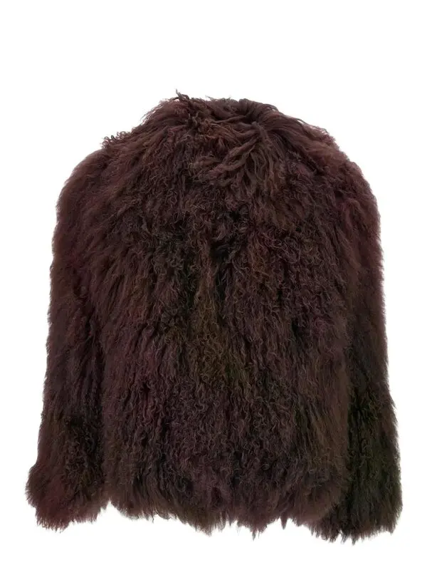 MARTHA LOUIS Wool Fur Jacket - Brown