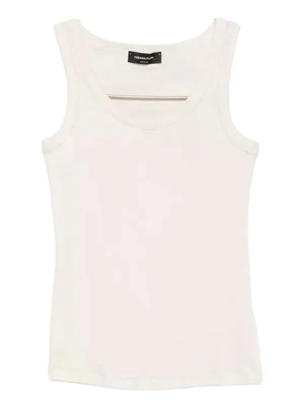 Fabiana Filippi Monili-chain-trim Tank Top - Neutrals