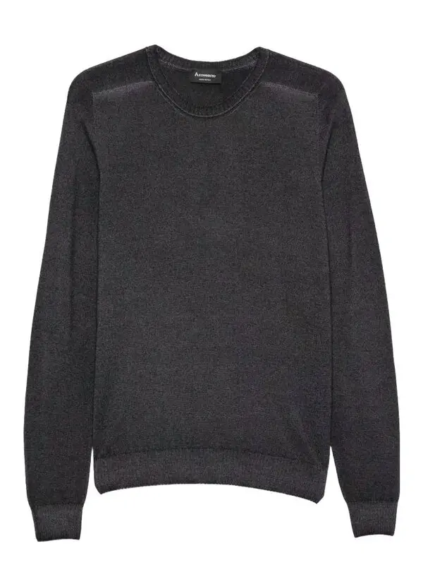 AROVESCIO Crew-neck Long-sleeve Knit - Grey