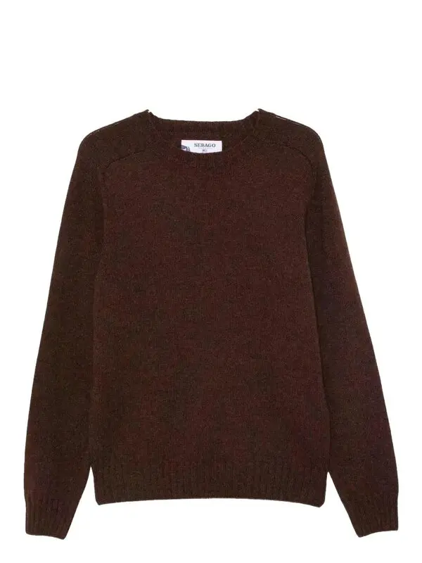 SEBAGO Gilead Crew-neck Wool Sweater - Brown