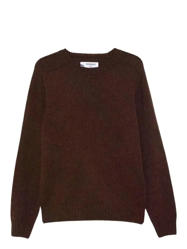 SEBAGO Gilead Crew-neck Wool Sweater - Brown