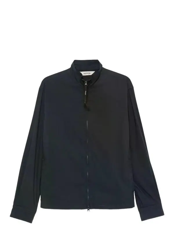 Aspesi High-neck Zip-up Jacket - Blue