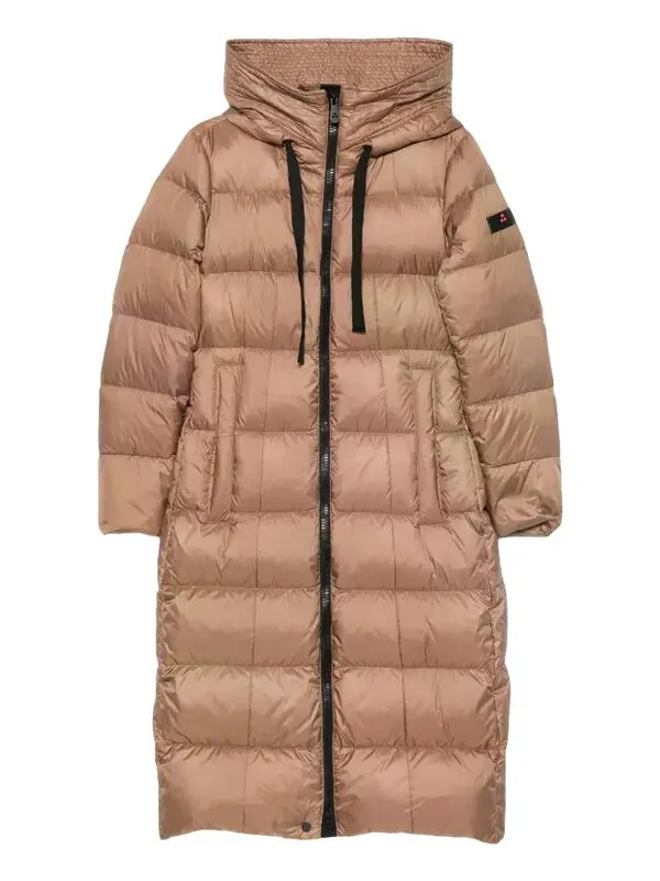 Peuterey Quilted Hooded Coat - Brown